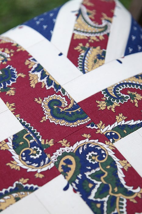 Square Union Jack Patchwork Cushion - Bonjour Quilts