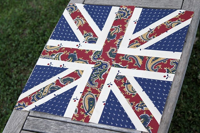Square Union Jack Patchwork Cushion - Bonjour Quilts