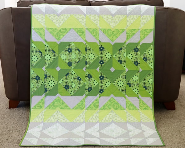 Green Quilt - 2017 Pantone Quilt Challenge - Bonjour Quilts