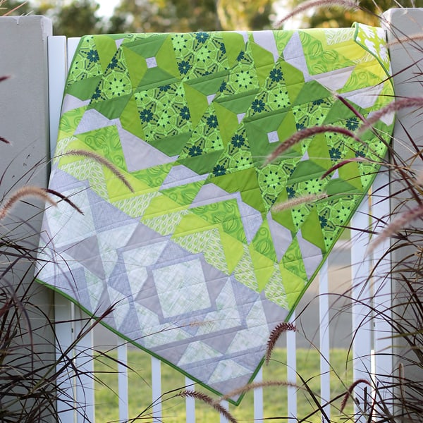 Green Quilt - 2017 Pantone Quilt Challenge - Bonjour Quilts