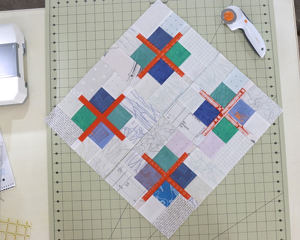 Scrappy Cross Patchwork Block Tutorial - Bonjour Quilts