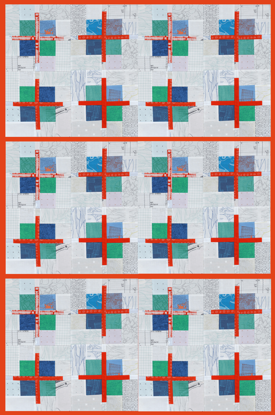 Scrappy Cross Patchwork Block Tutorial - Bonjour Quilts
