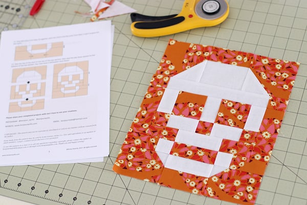 Skull Quilt Block Tutorial - Bonjour Quilts