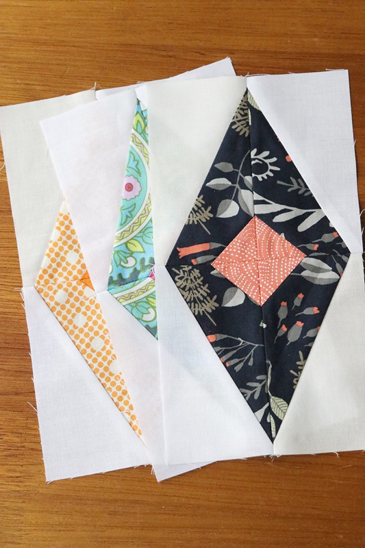 Diamond Quilt Block Tutoral - Bonjour Quilts