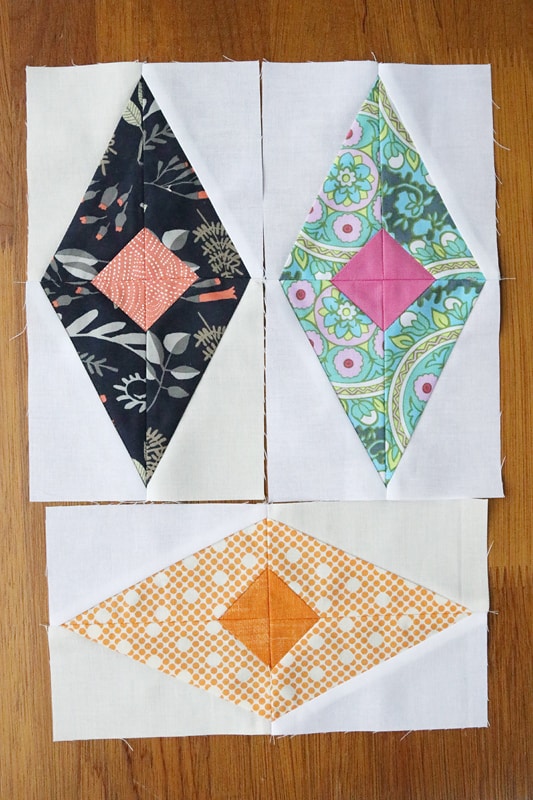 Diamond Quilt Block Tutoral - Bonjour Quilts