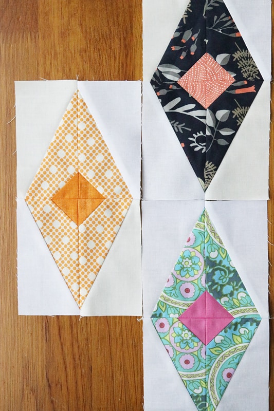 Diamond Quilt Block Tutoral - Bonjour Quilts