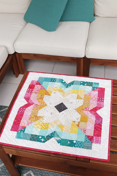 Scrappy Posie Mini Quilt - Bonjour Quilts