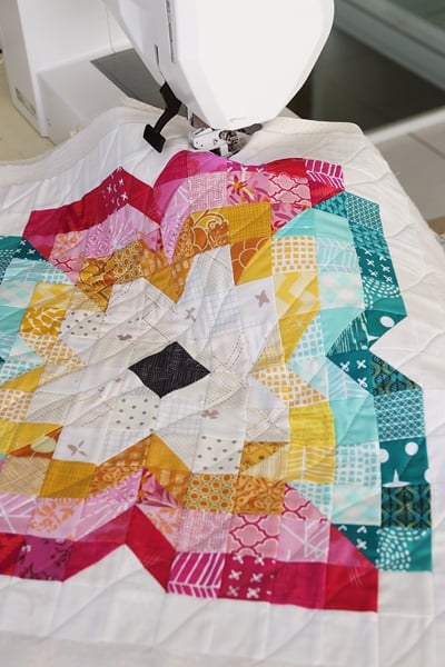 Scrappy Posie Mini Quilt - Bonjour Quilts