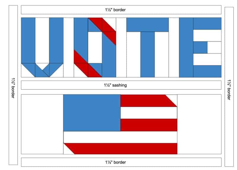 Vote Mini Quilt Pattern | Bonjour Quilts