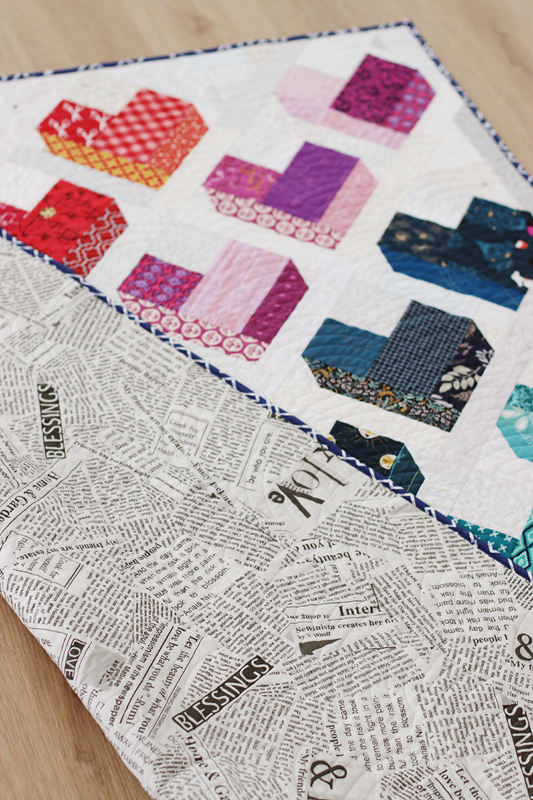 Hello Hearts! Sew a Scrappy Heart Quilt Pattern - Bonjour Quilts
