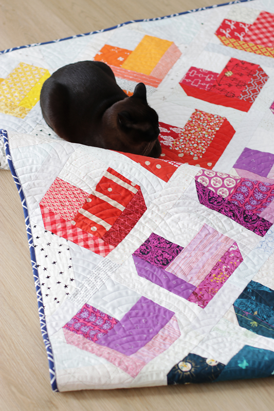 Hello Hearts! Sew a Scrappy Heart Quilt Pattern - Bonjour Quilts