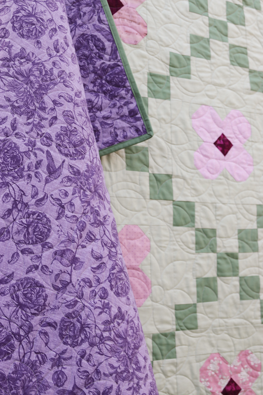 Floral Irish Chain Quilt Pattern - Bonjour Quilts
