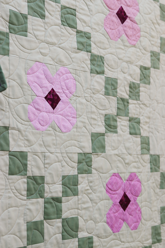 Floral Irish Chain Quilt Pattern - Bonjour Quilts